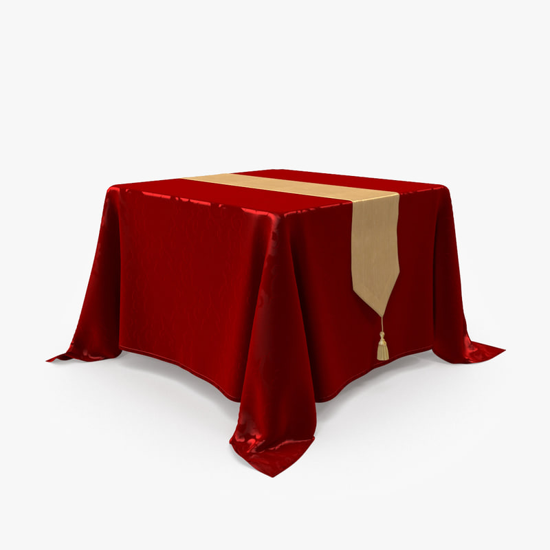 3d table tablecloth cloth model