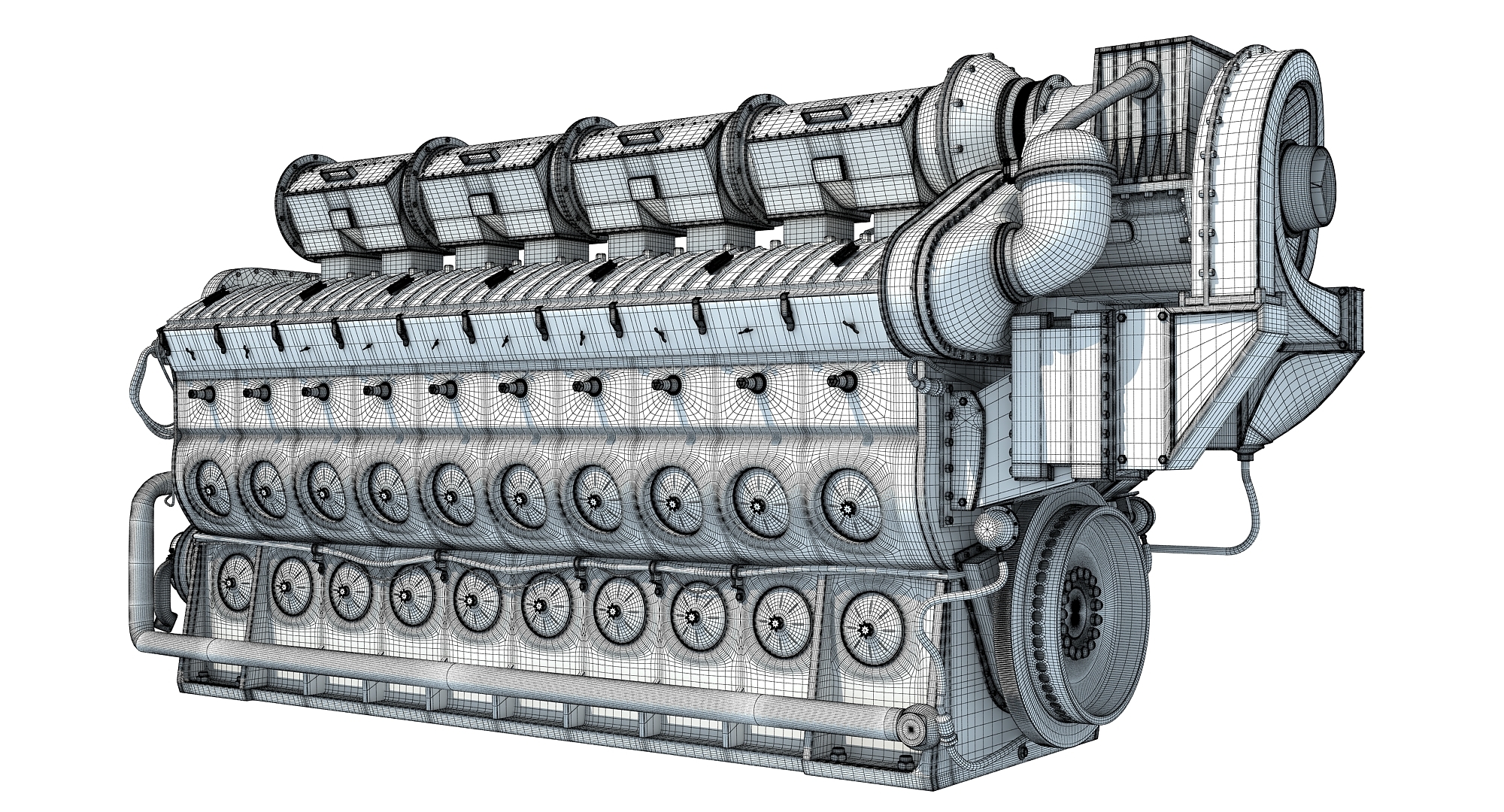 3d electro-motive emd locomotive diesel engine model