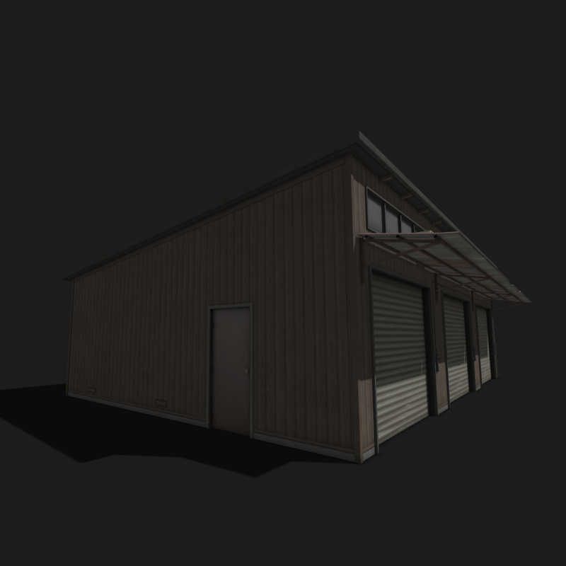 old warehouse 3d model