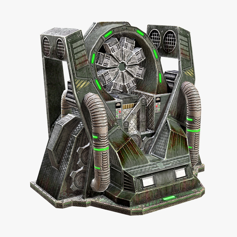 low-poly machine 3ds