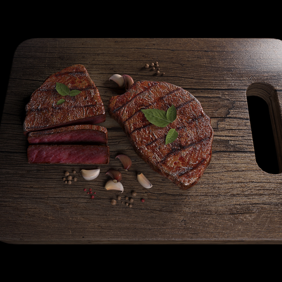 3d max tasty steak