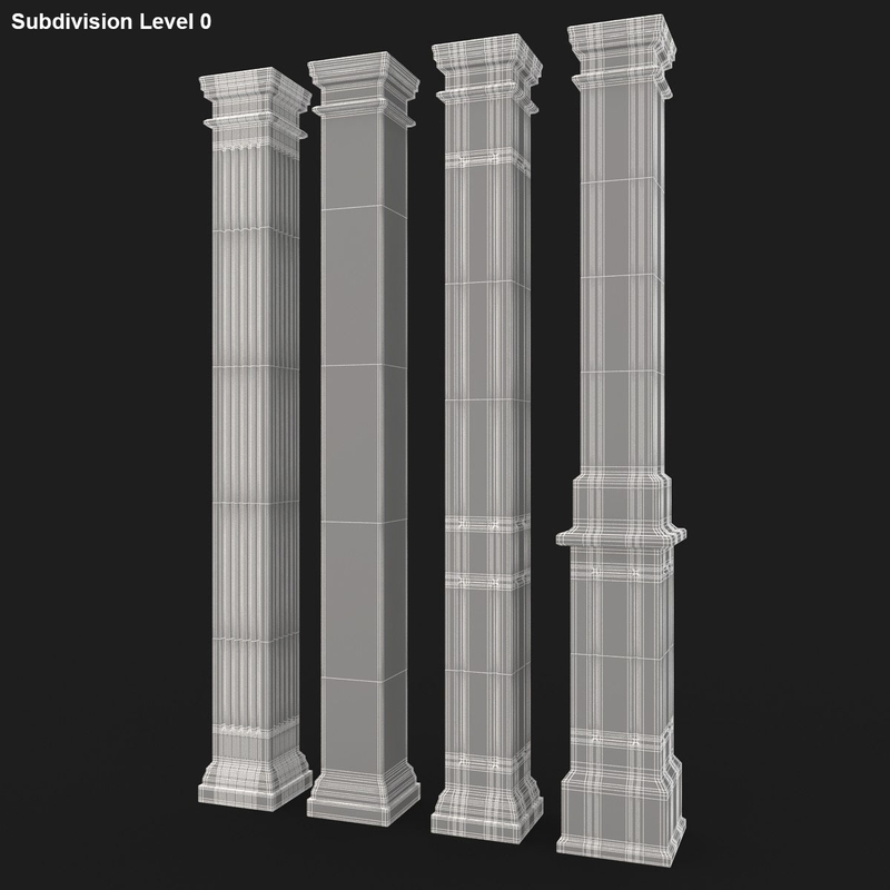 3d model column 08
