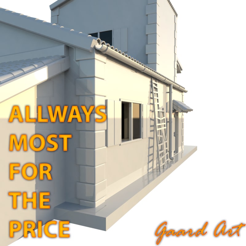 3d polygons house model