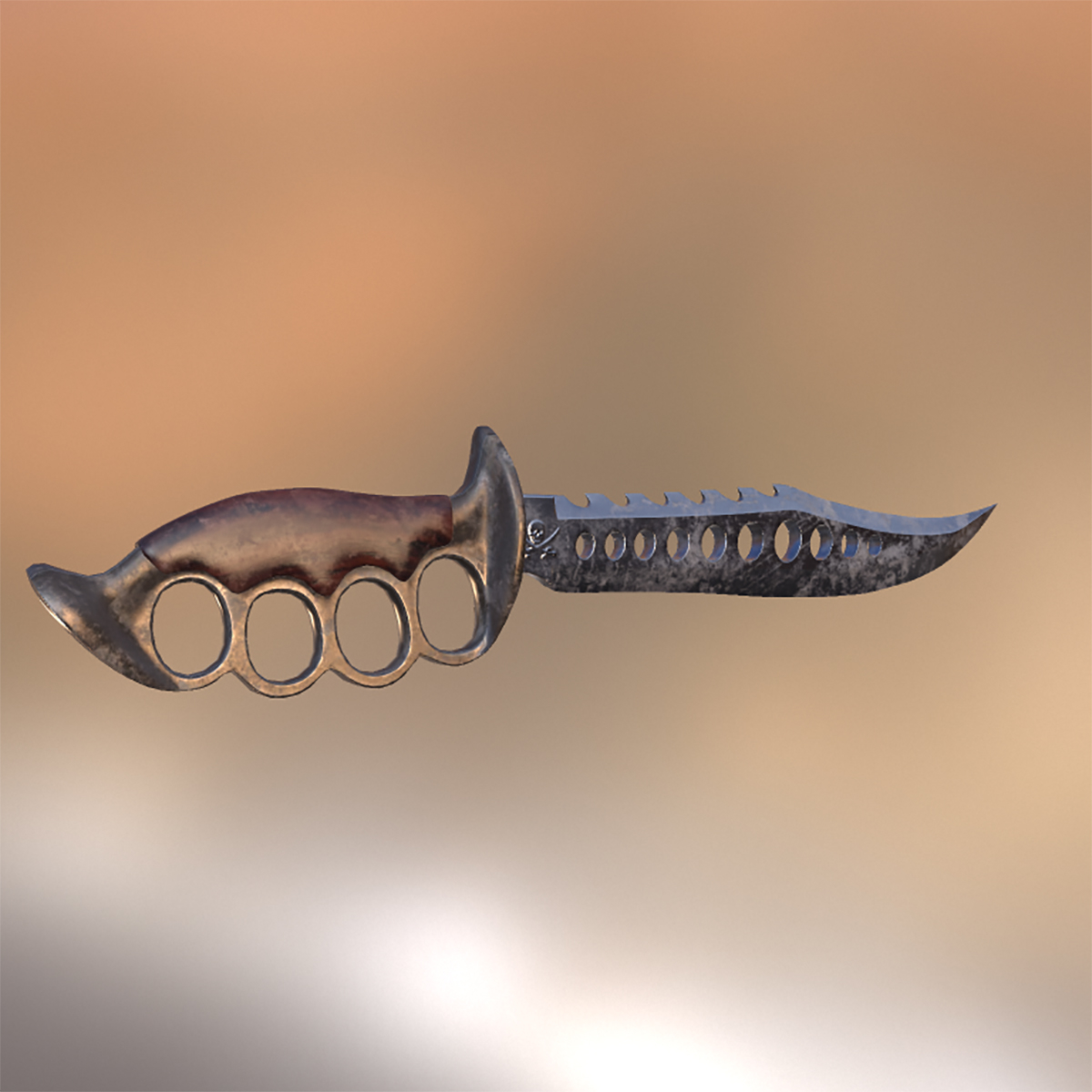 3d model pirate knife