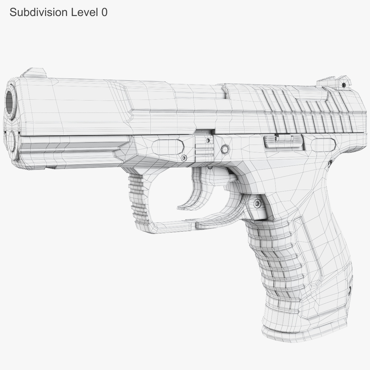 3d model gun walther p99
