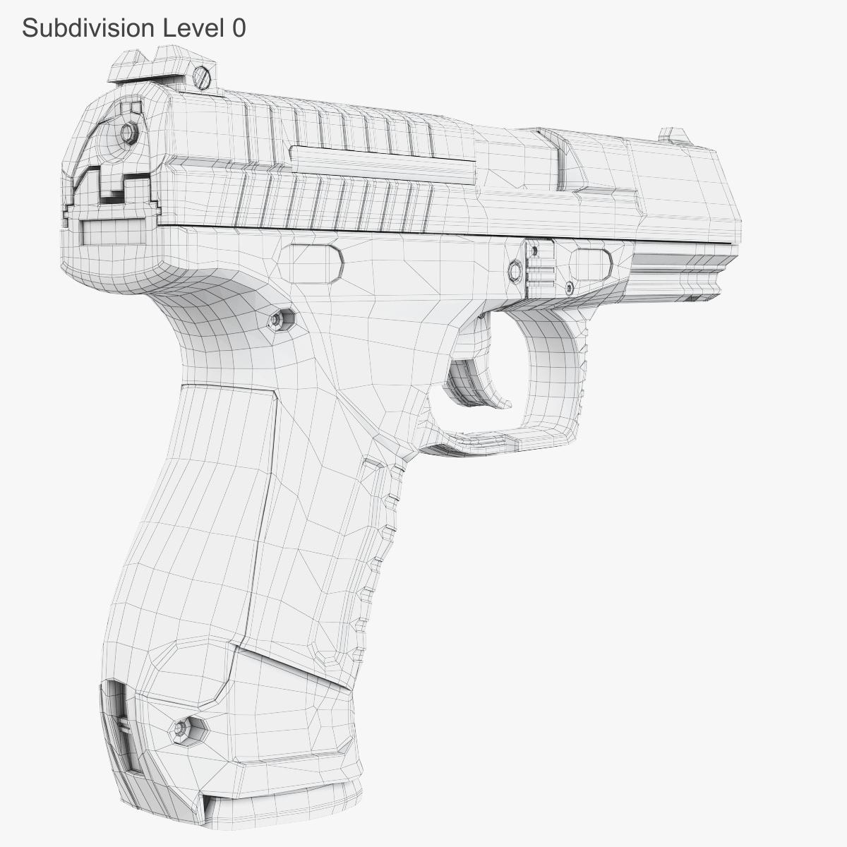 3d model gun walther p99