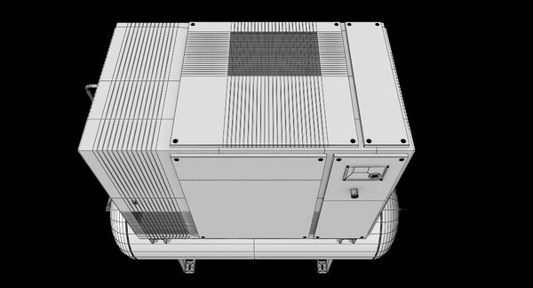 industrial air compressor 3d model