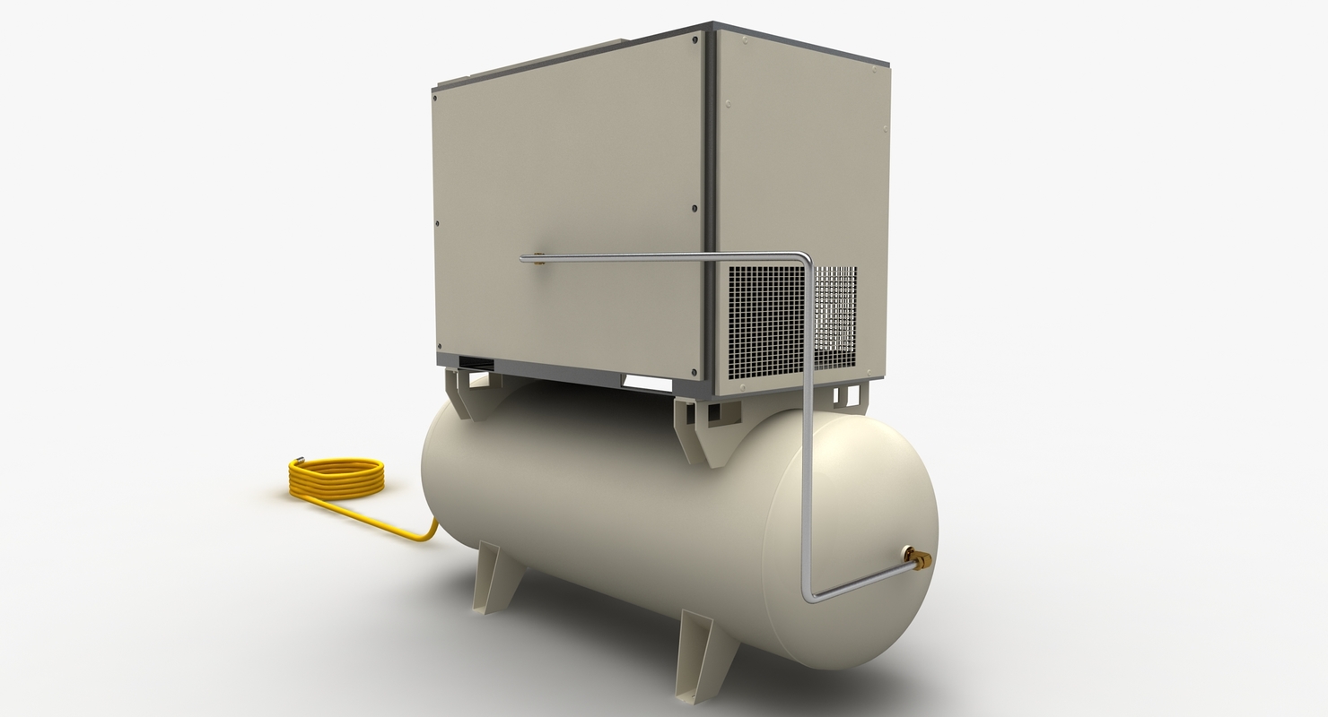 industrial air compressor 3d model