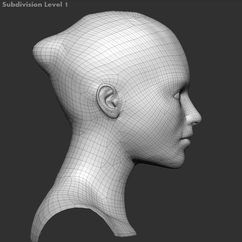 female head obj
