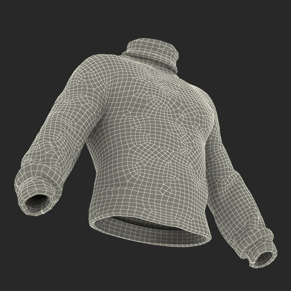 3d model wool sweater blue