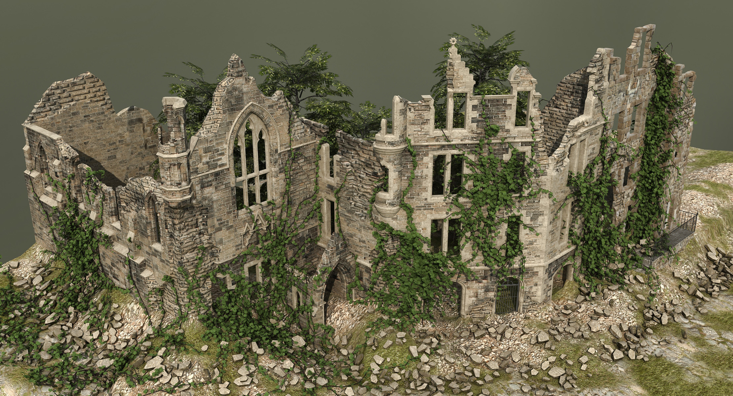 medieval ruined 3d max
