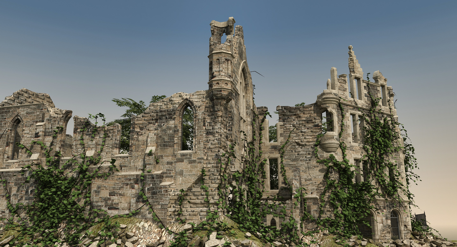 medieval ruined 3d max