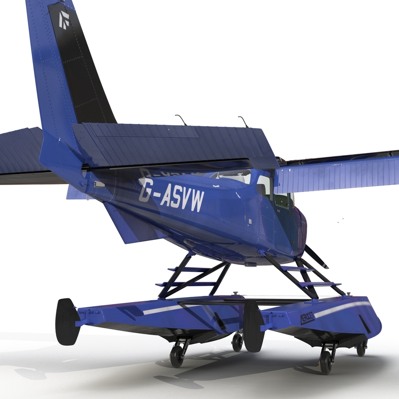 max cessna 172 blue seaplane
