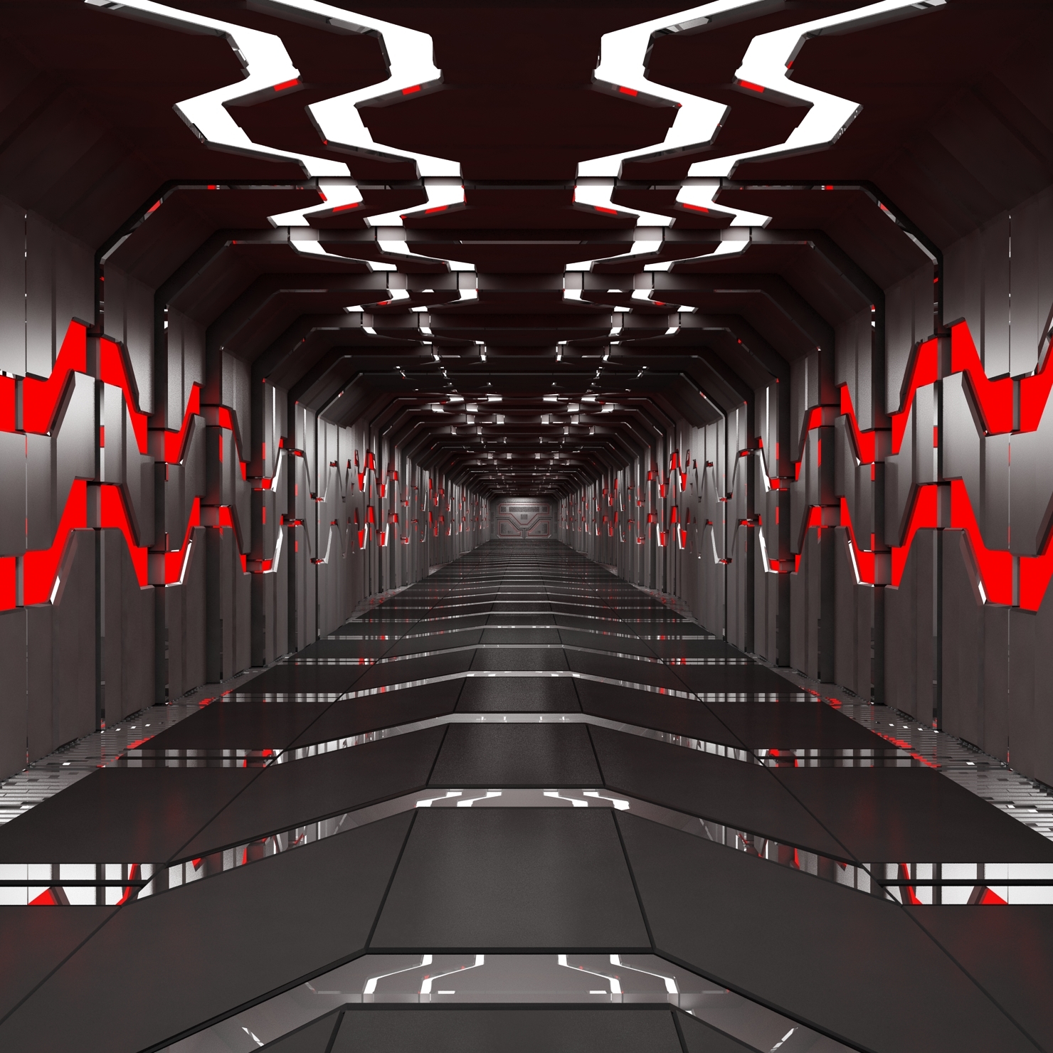 sci-fi tunnel animation 3d max