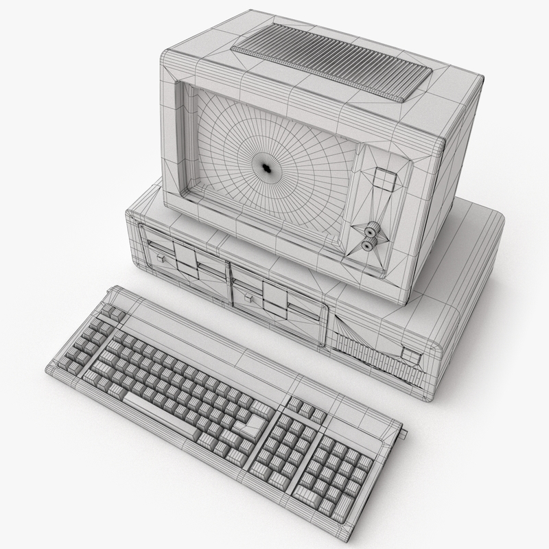 3d retro computer