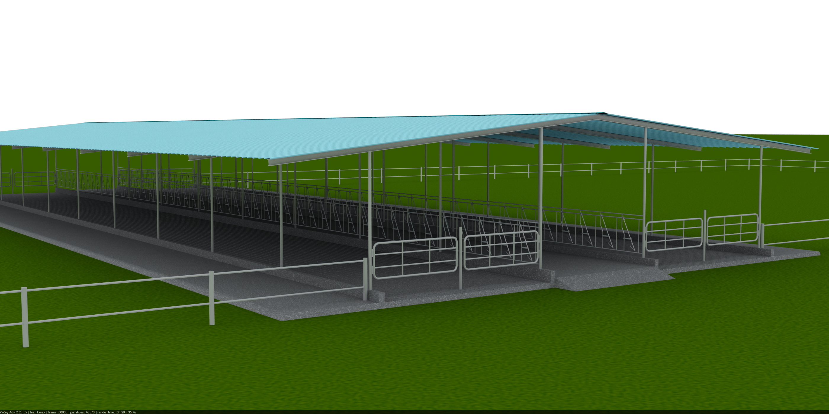 3d model of cowshed cow