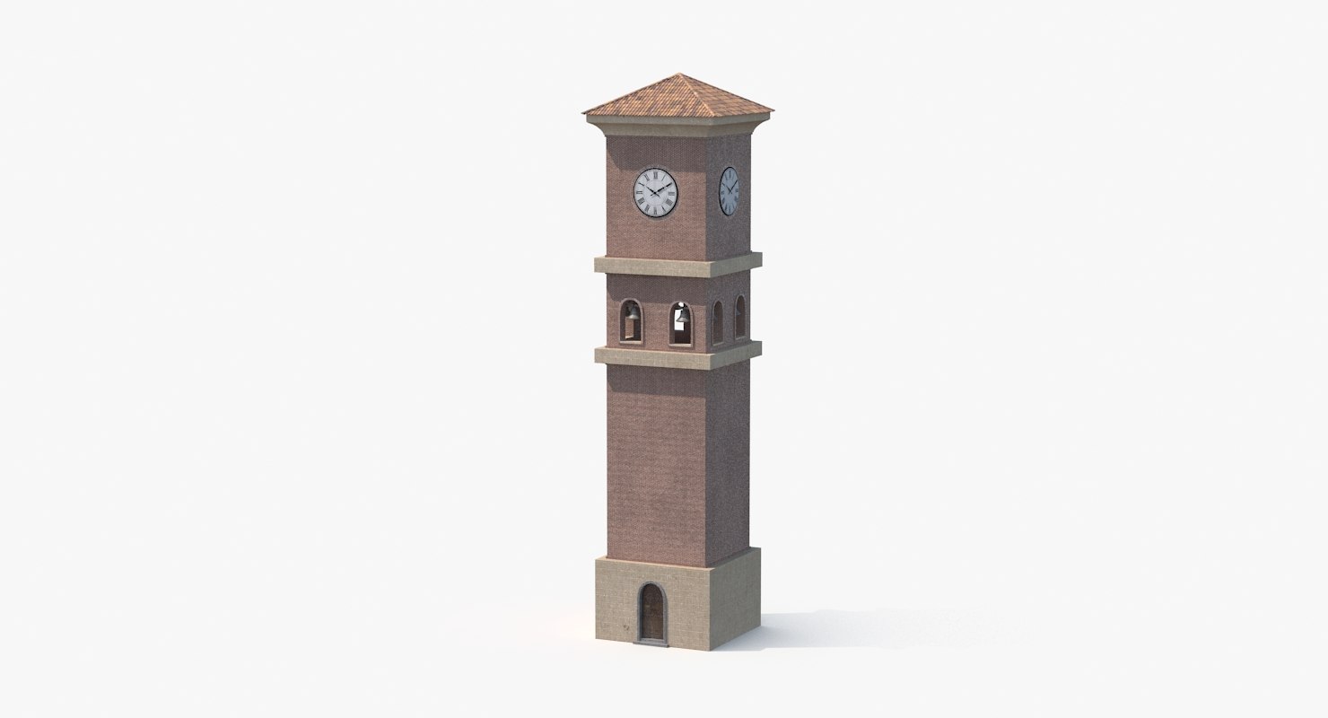 3d clock tower model