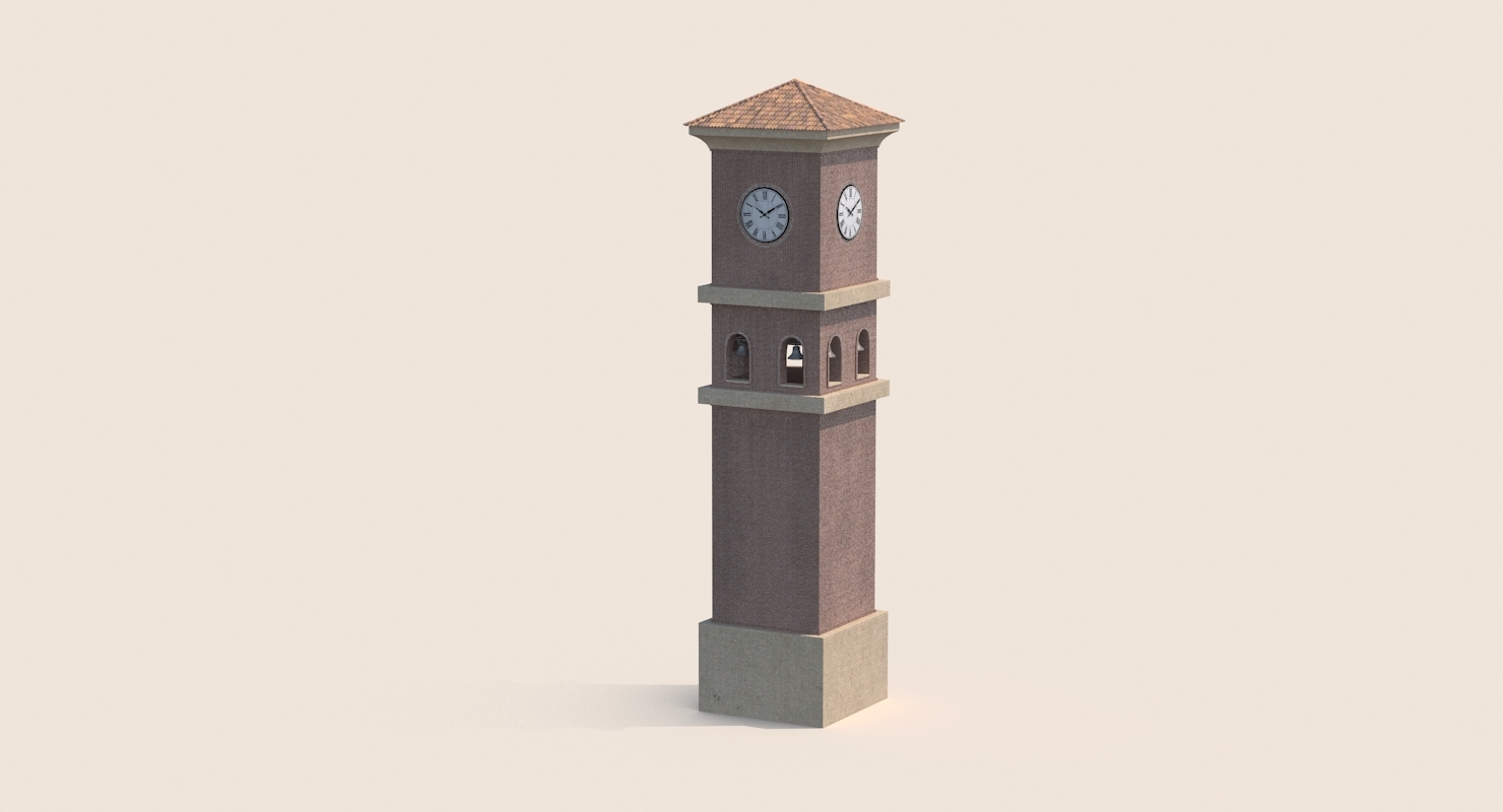 3d clock tower model