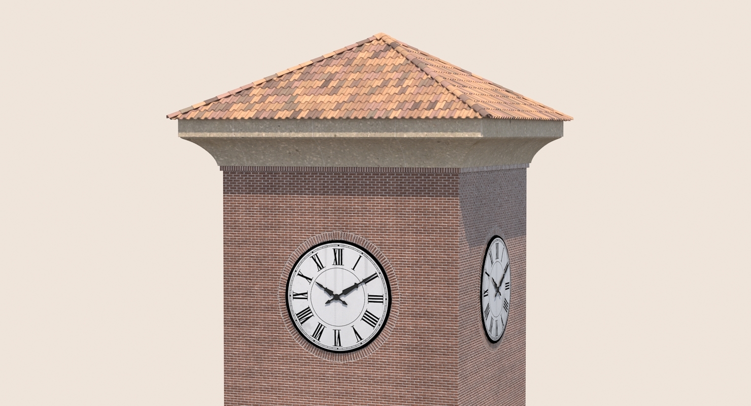3d clock tower model