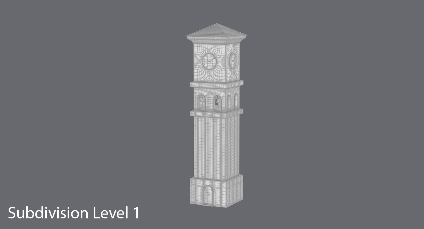 3d clock tower model