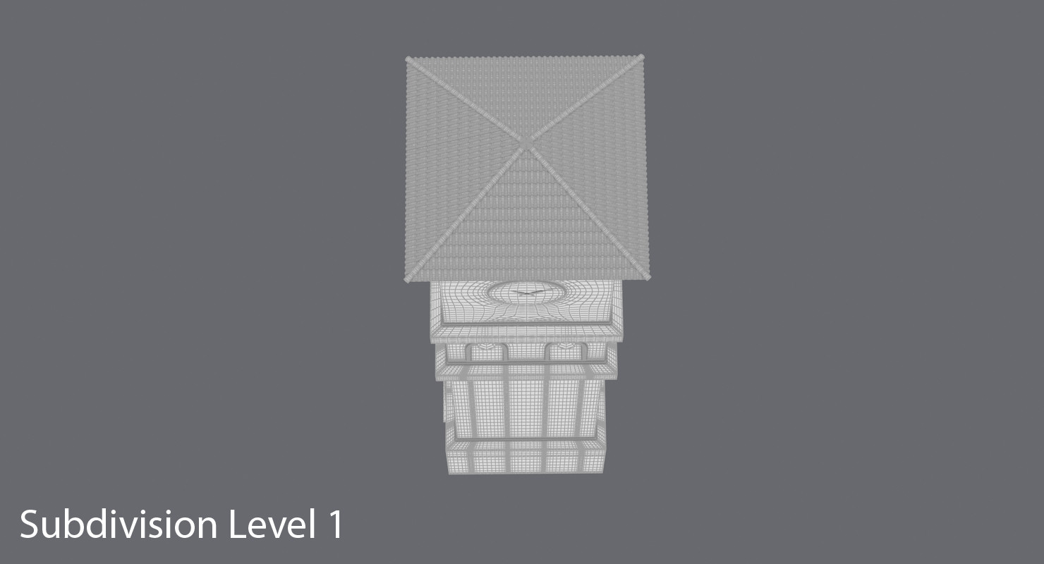 3d clock tower model