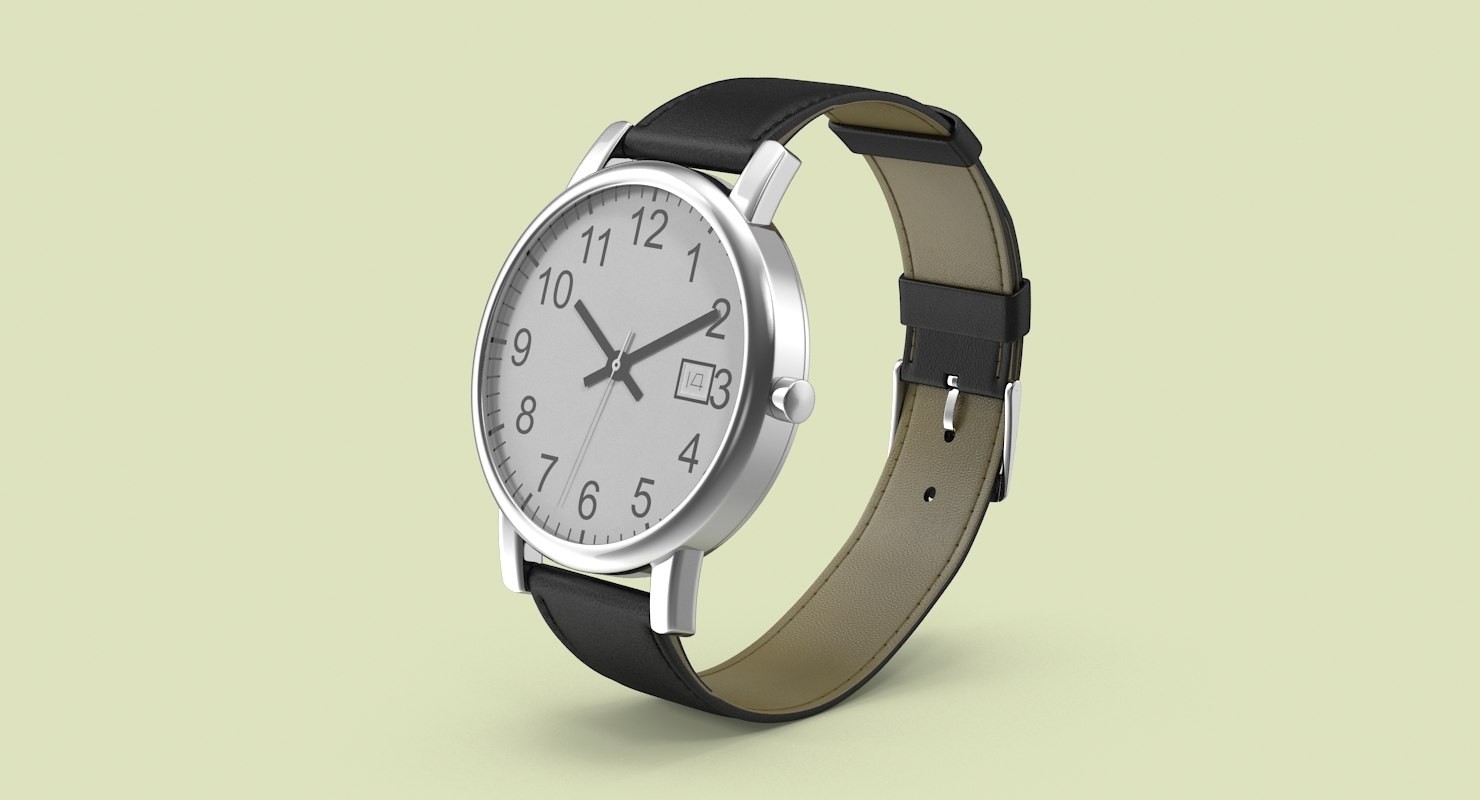 3d model men s wrist watch