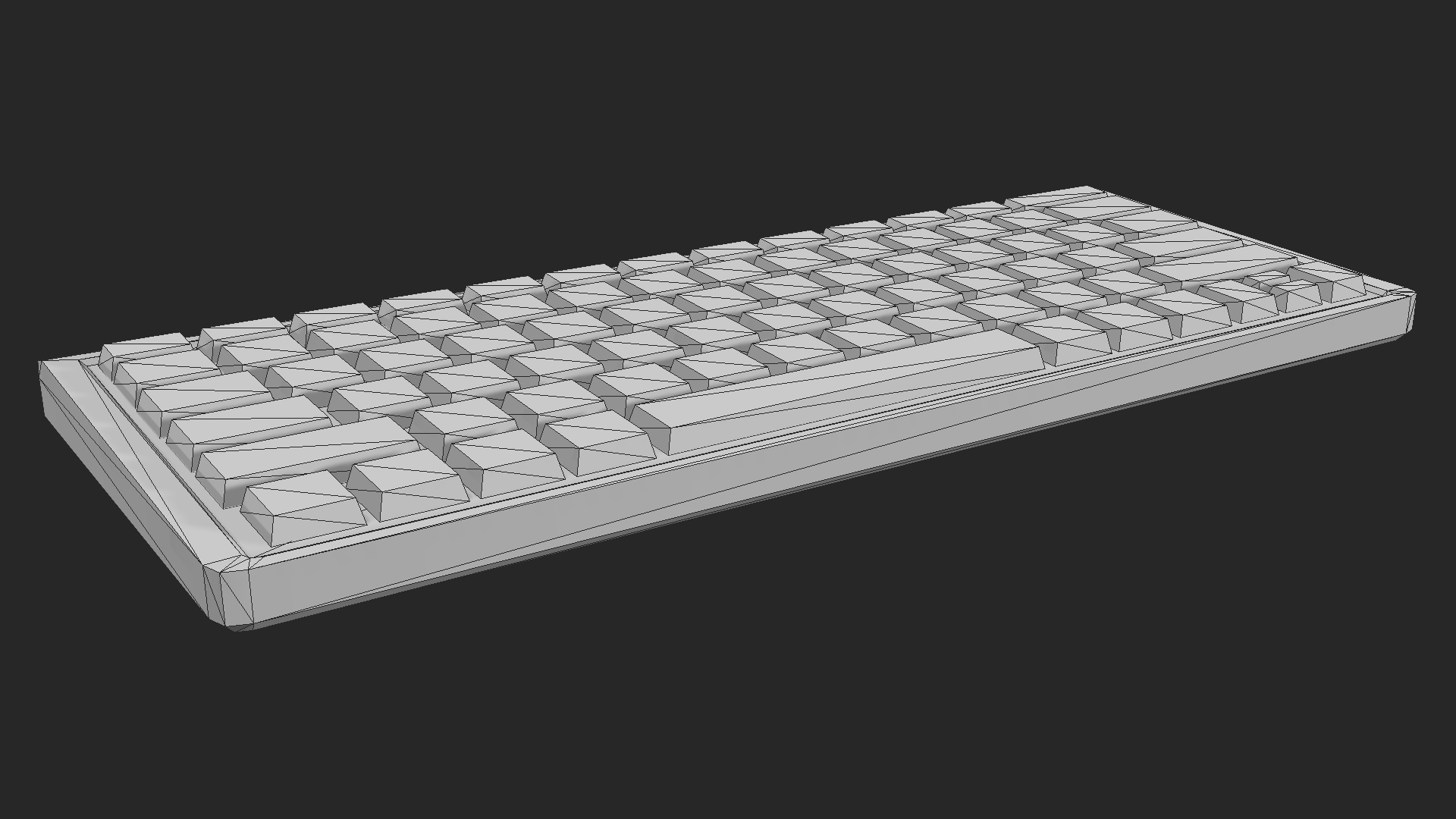 computer keyboard keys 3d model