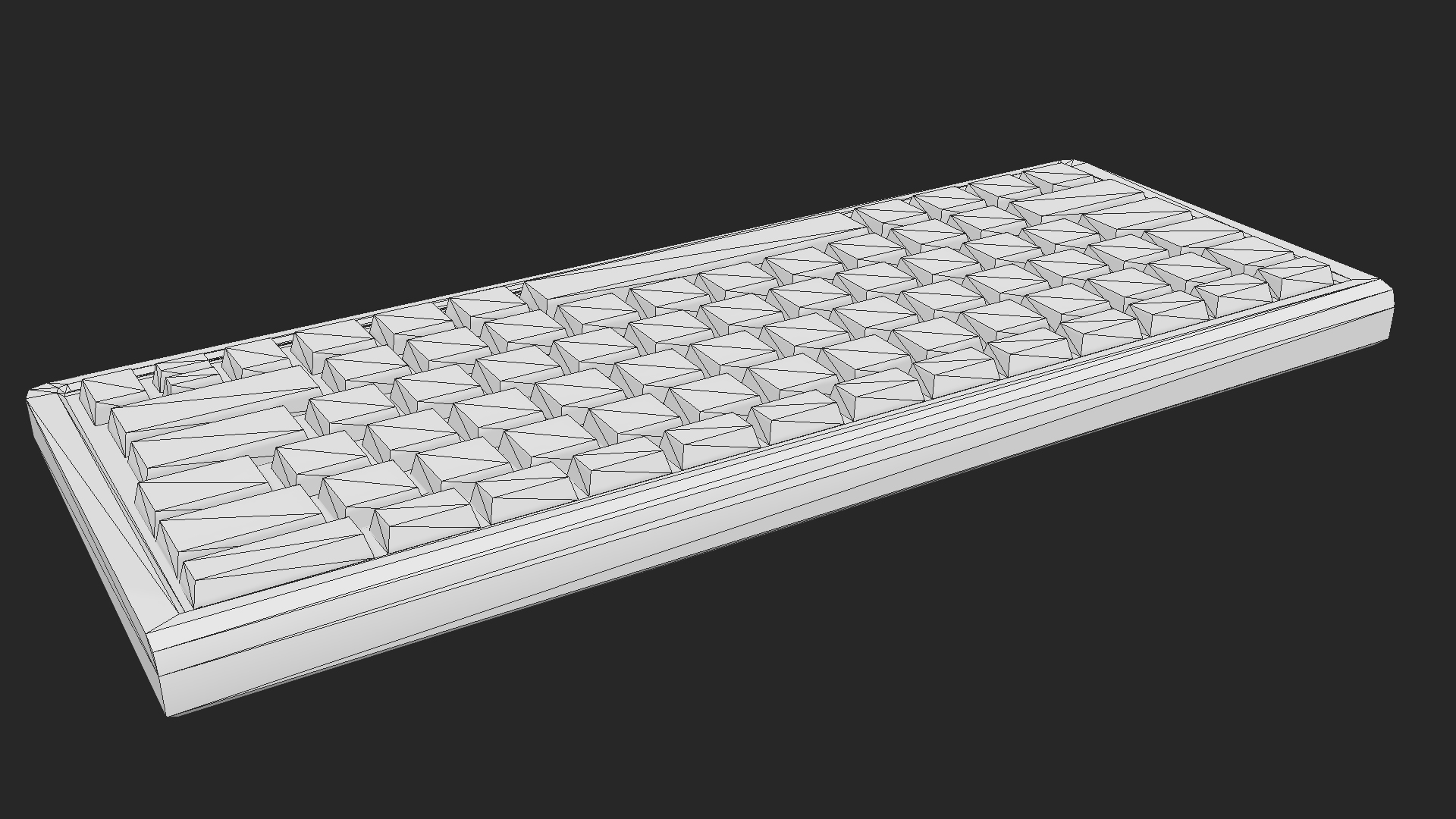 computer keyboard keys 3d model