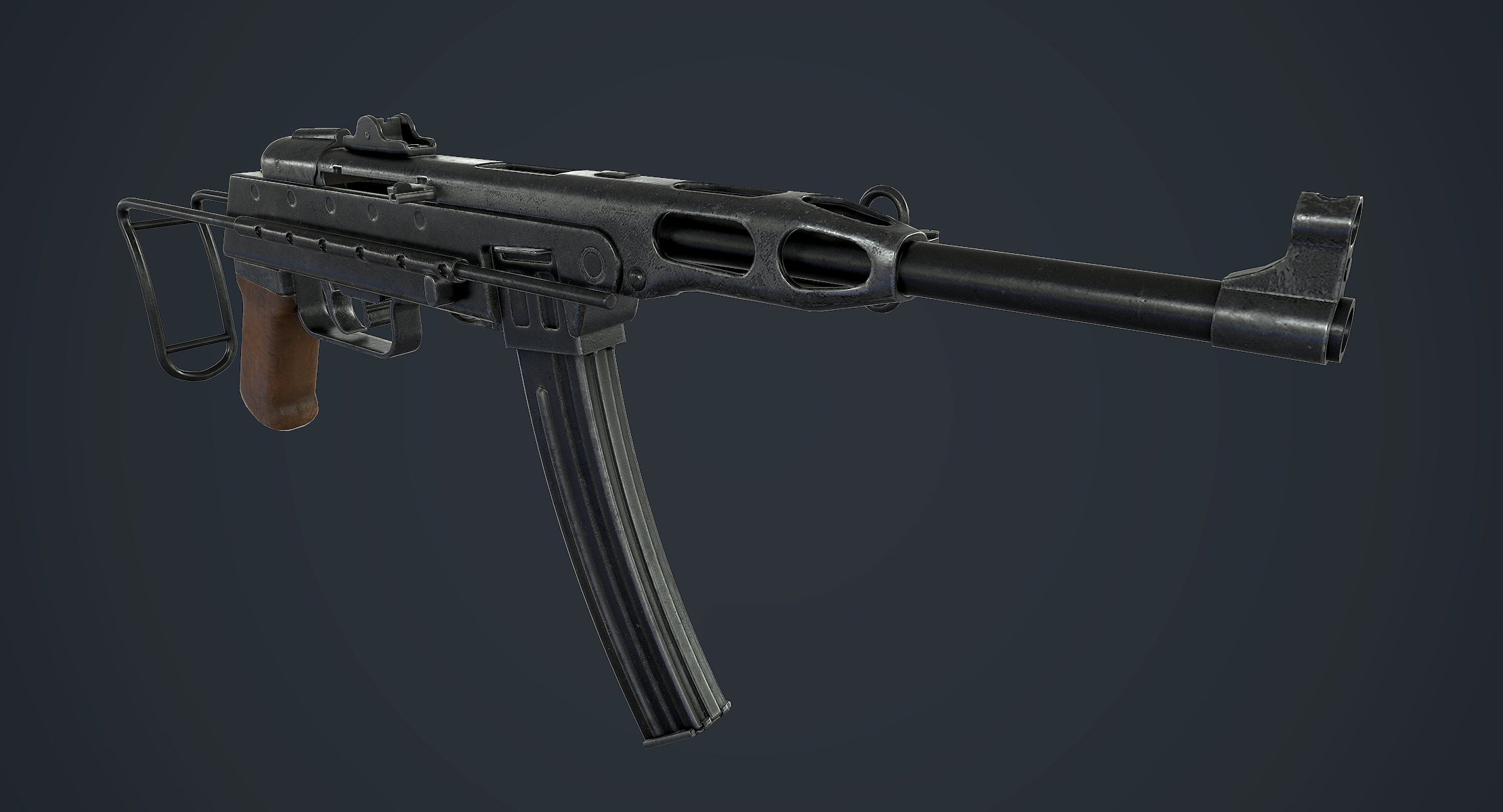 K-50M冲锋枪3D模型 - TurboSquid 1005373