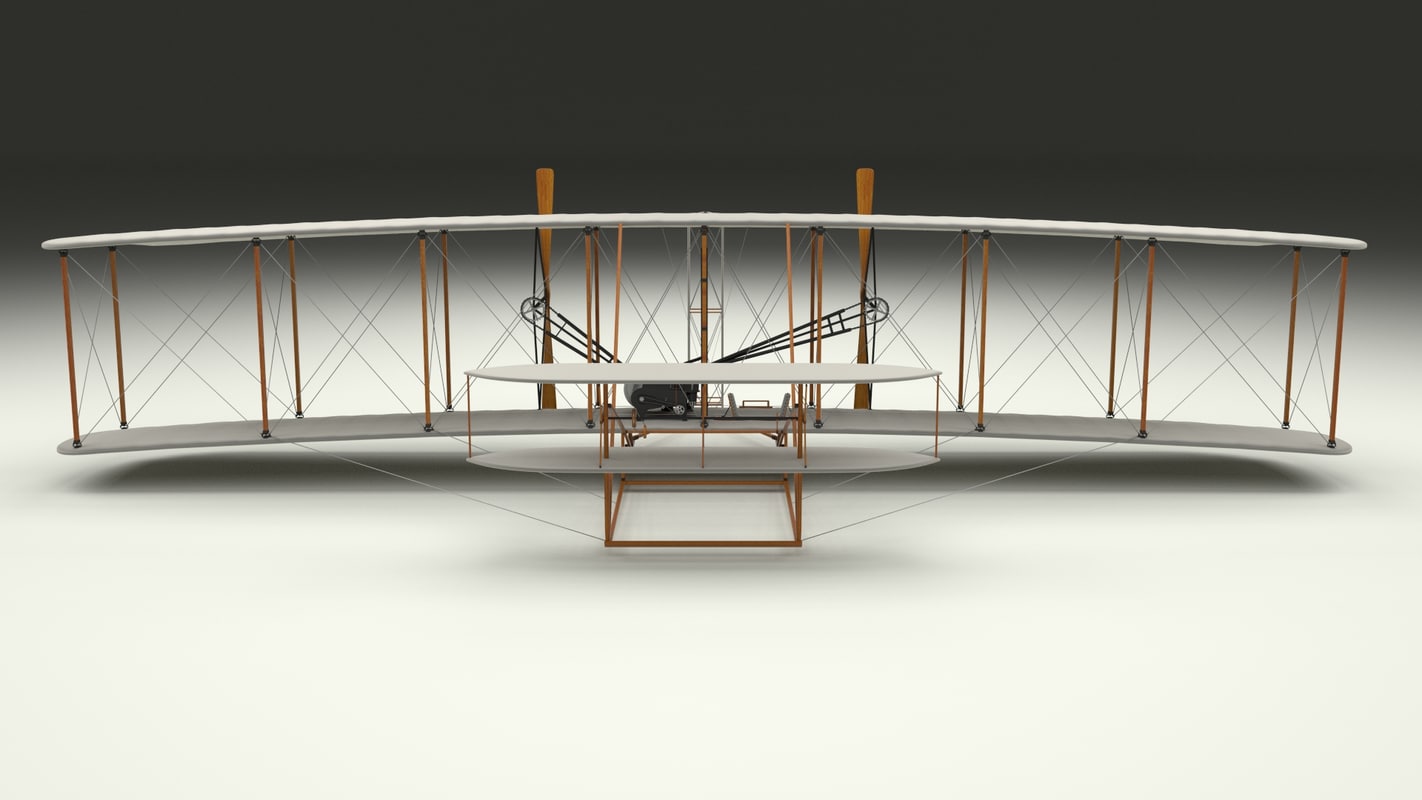 3d rigged 1903 wright flyer