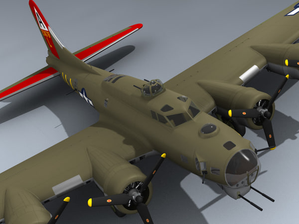 b-17 fortress little 3d model