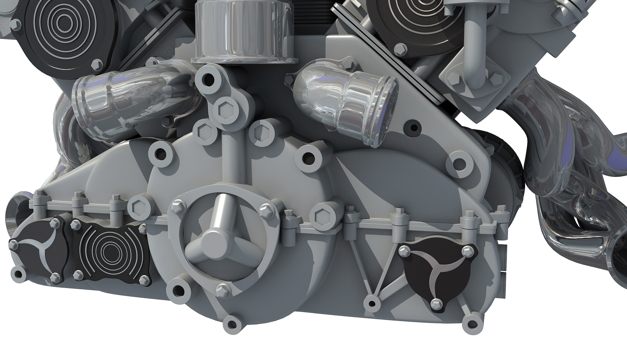 3d v engine model