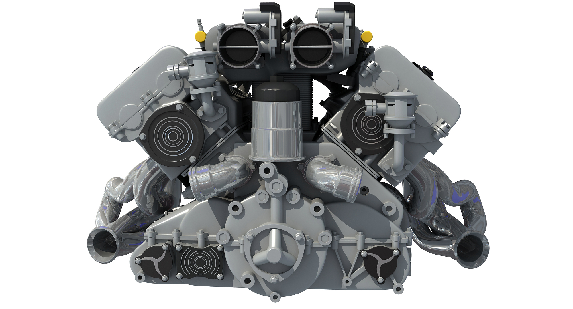 3d v engine model