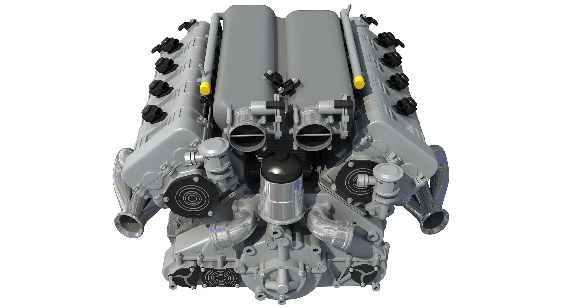 3d v engine model