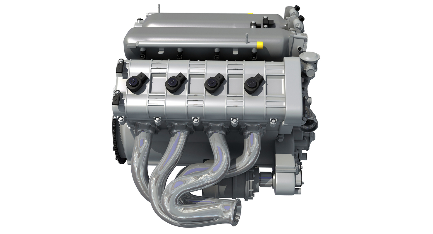 3d v engine model