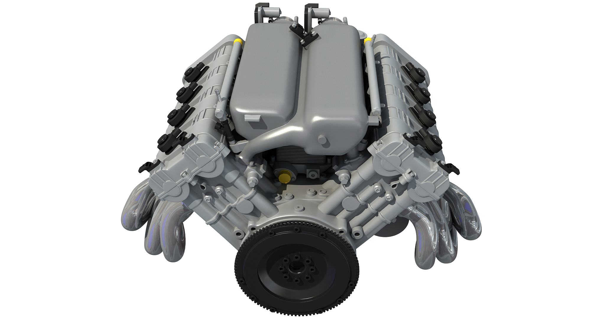 3d v engine model