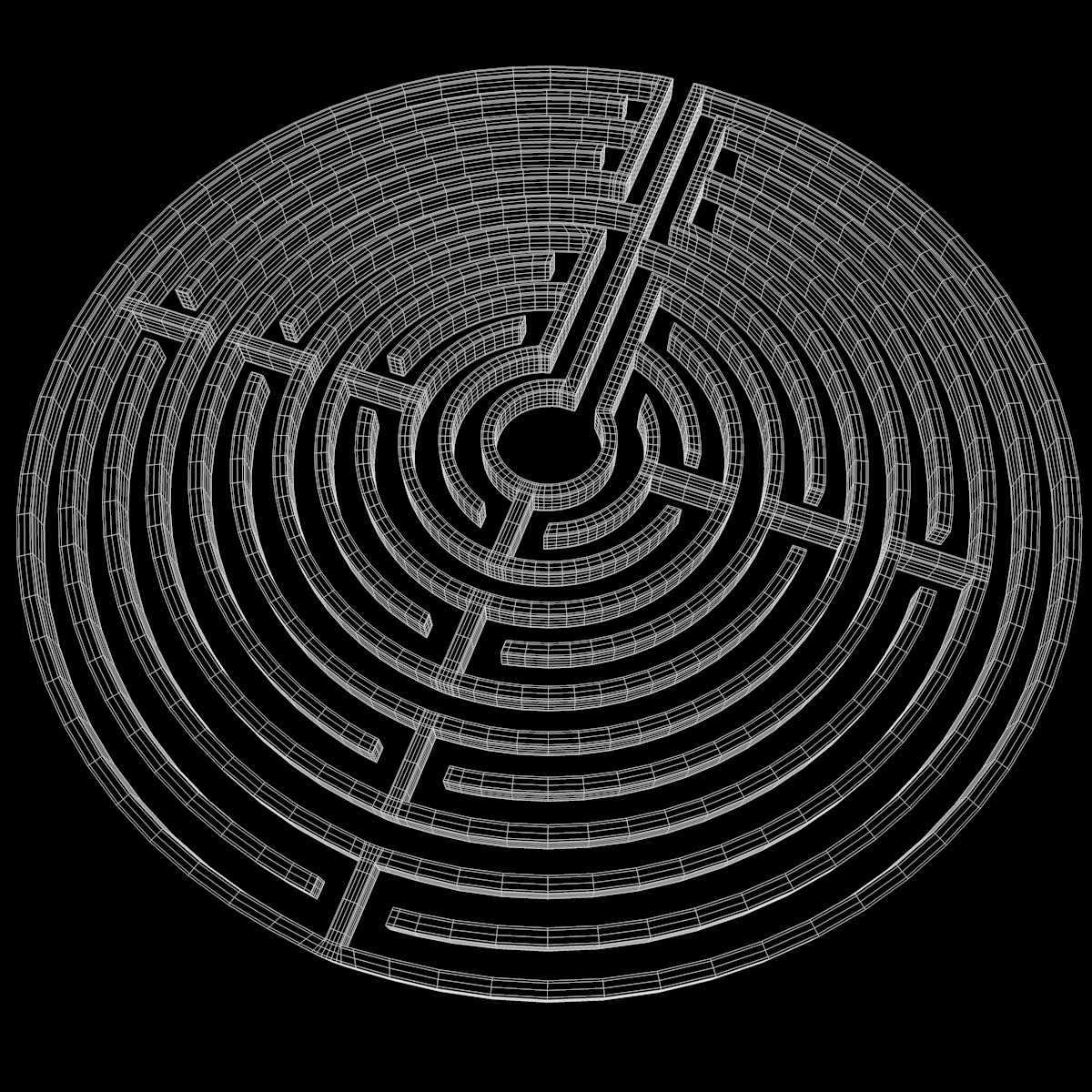 3d maze labyrinth geometry model