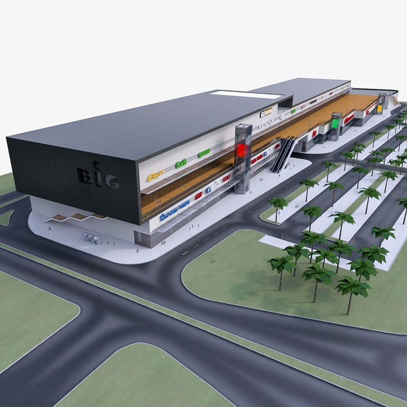3d shopping mall model