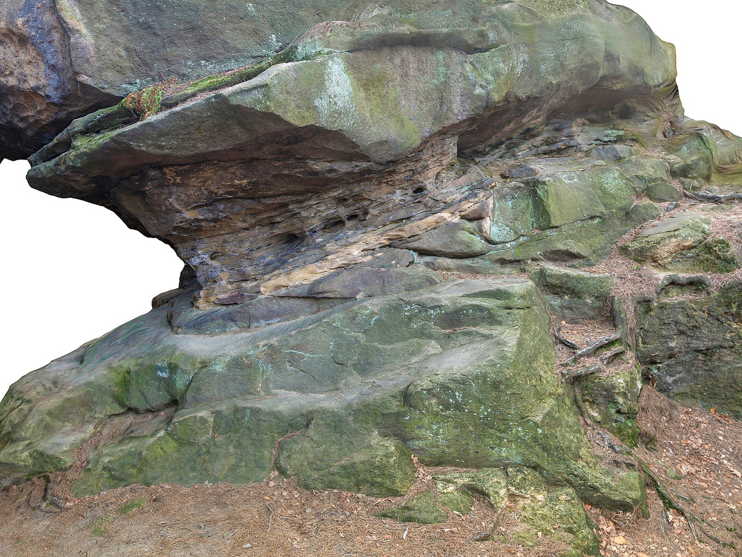 giant stone boulder 16k 3d obj