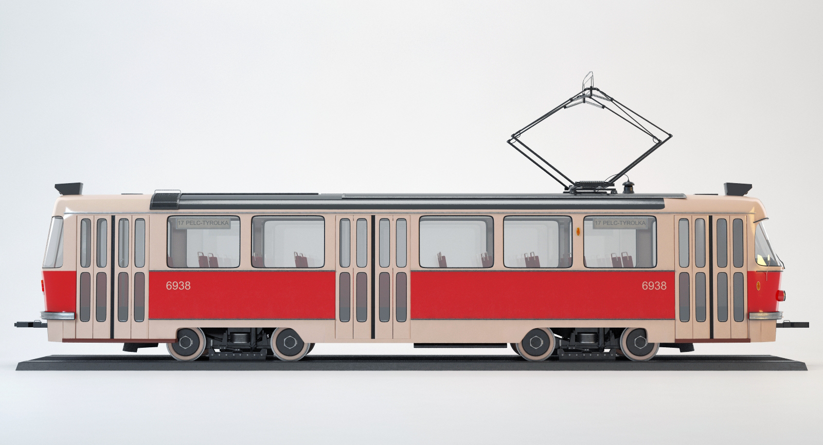 3d obj tatra t3 tram
