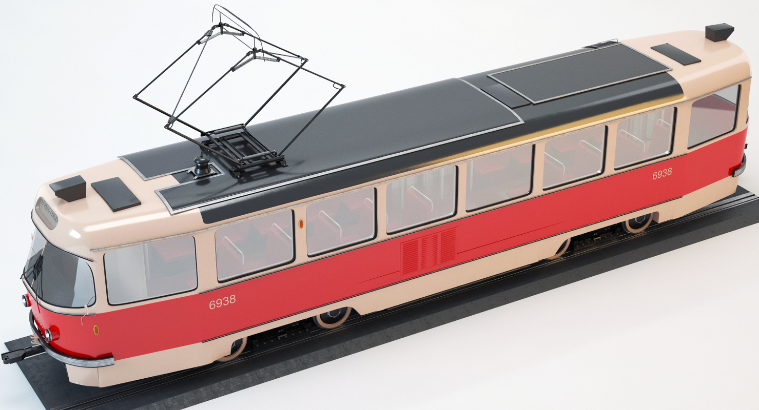 3d obj tatra t3 tram