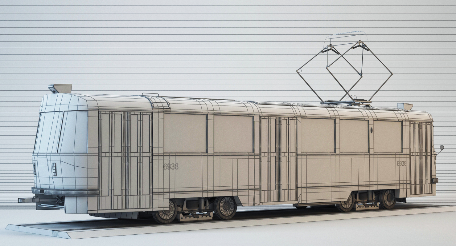 3d obj tatra t3 tram