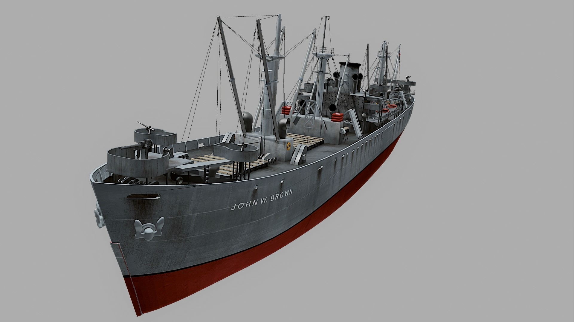 liberty ships 3d model
