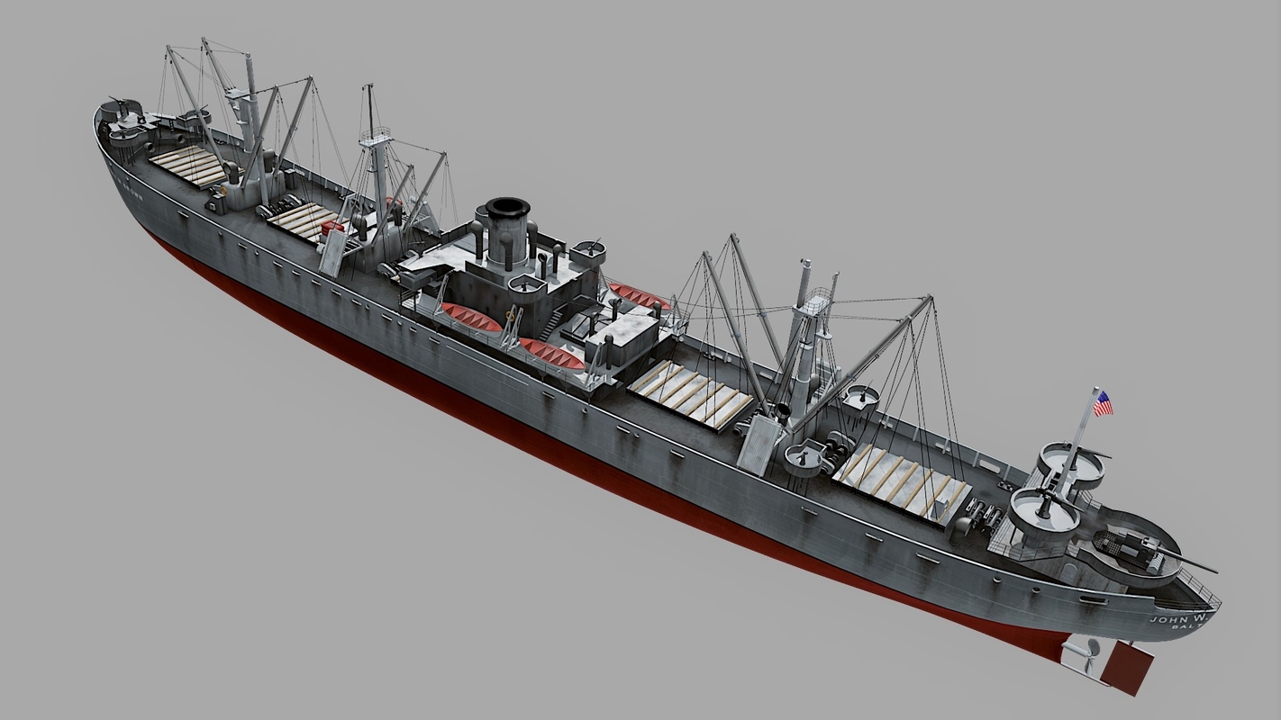 liberty ships 3d model