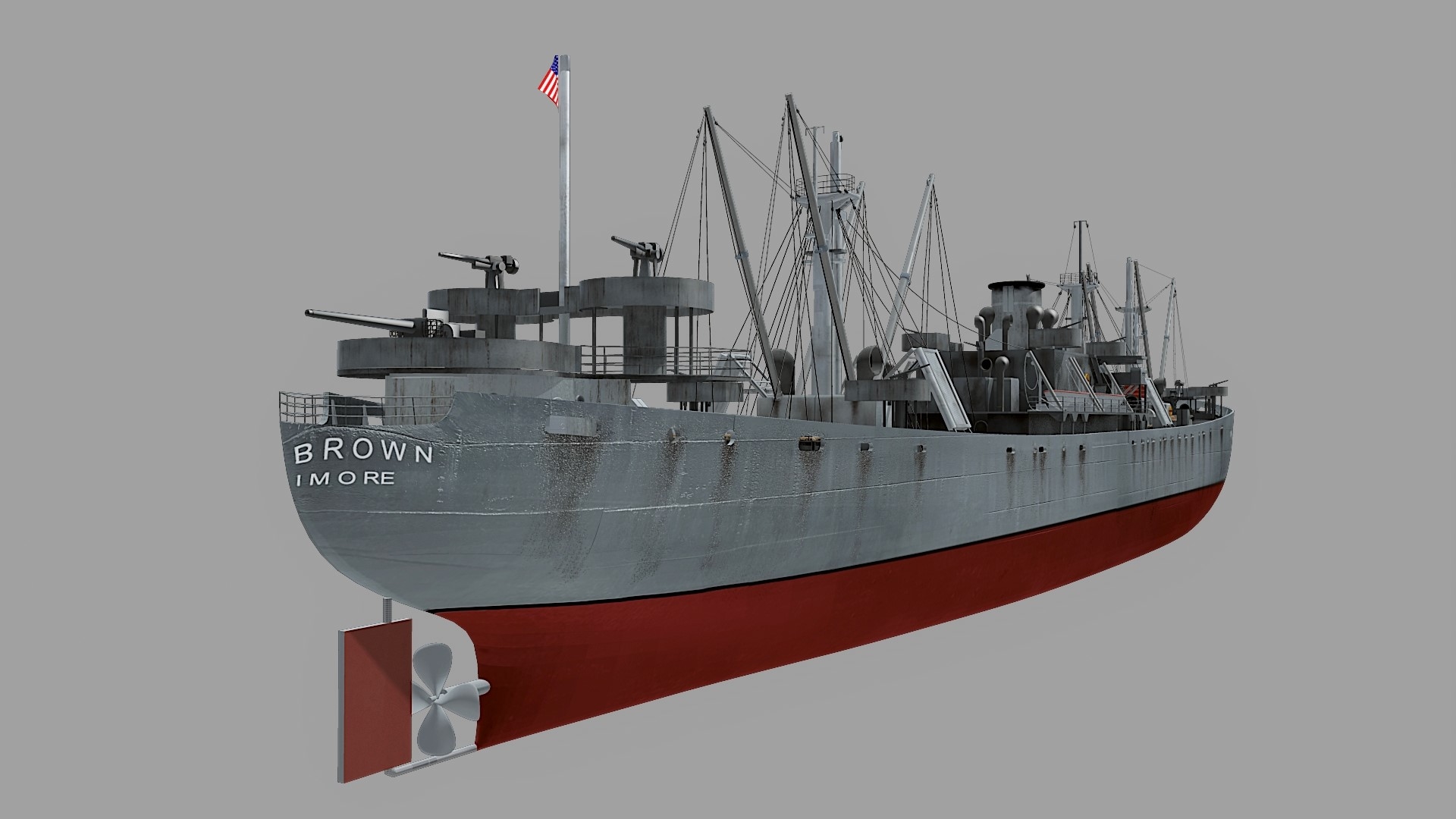 liberty ships 3d model