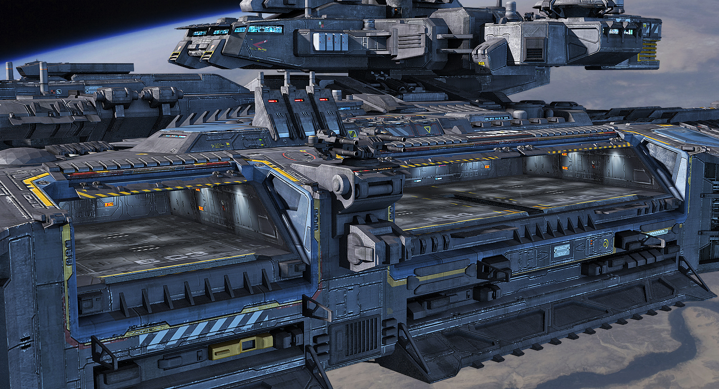 3d spacecraft carrier model