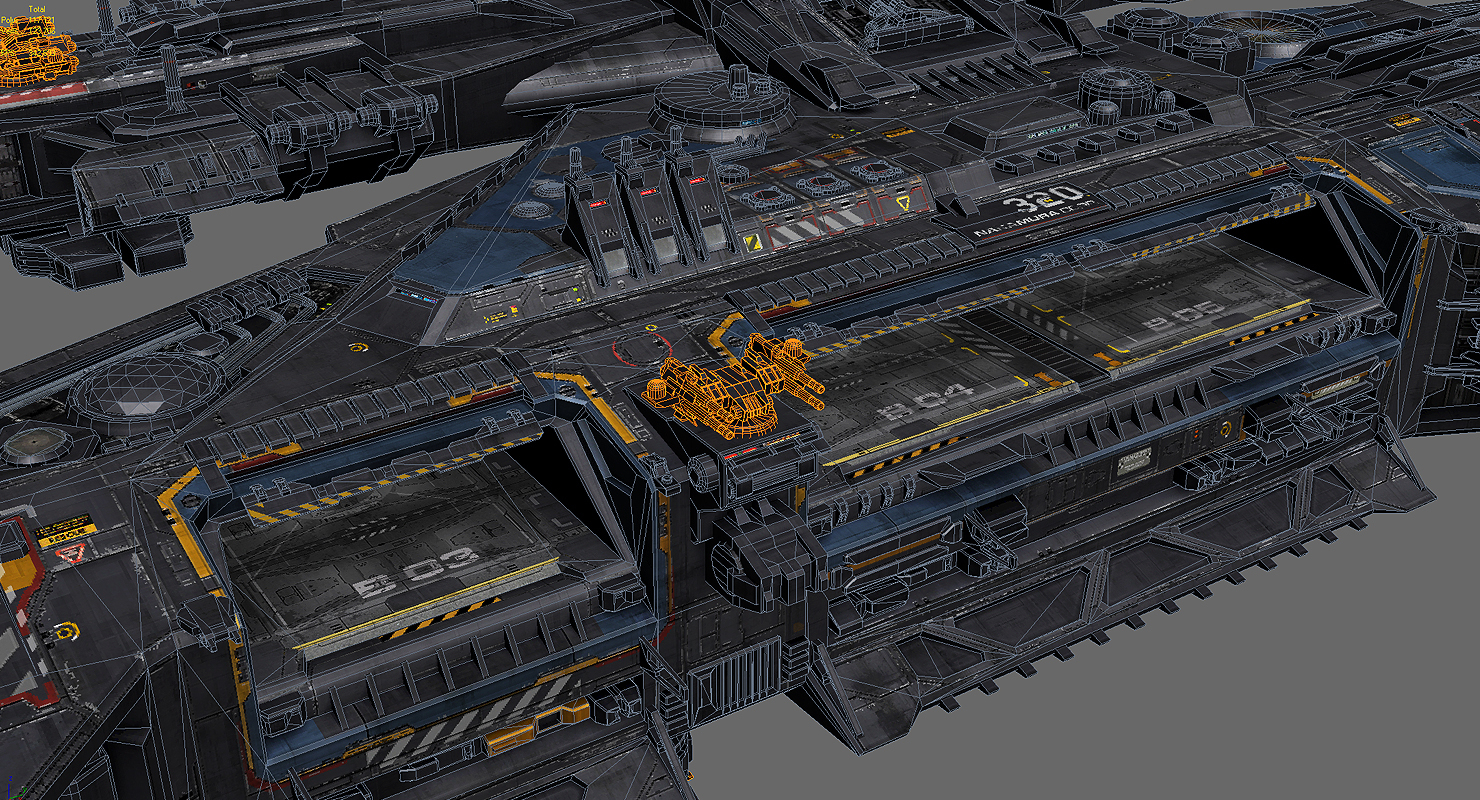 3d spacecraft carrier model