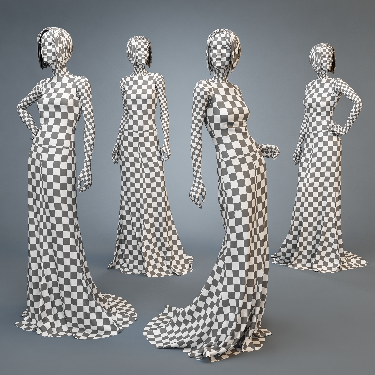 fbx dress mannequin silk