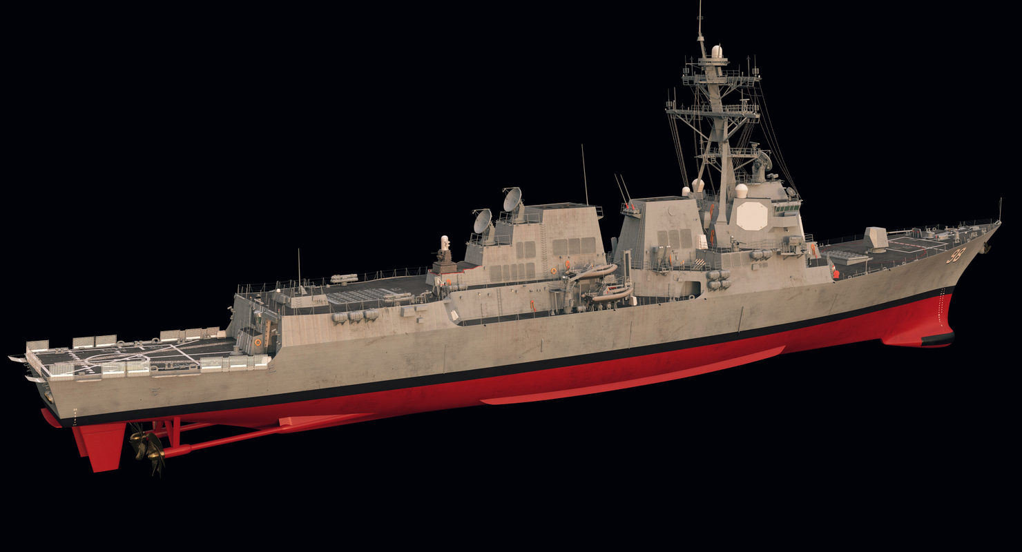 3d model of uss forrest sherman