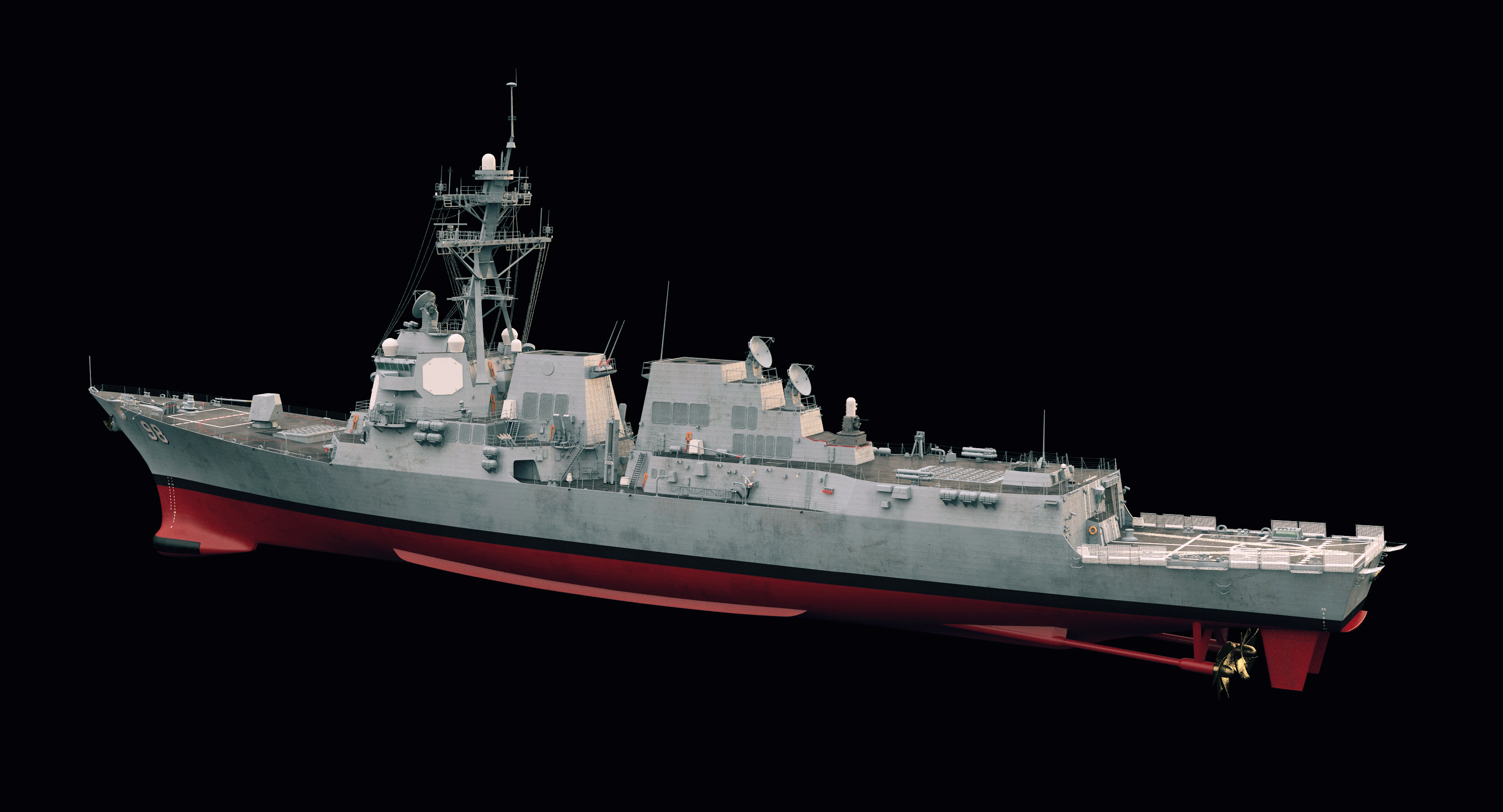 3d model of uss forrest sherman